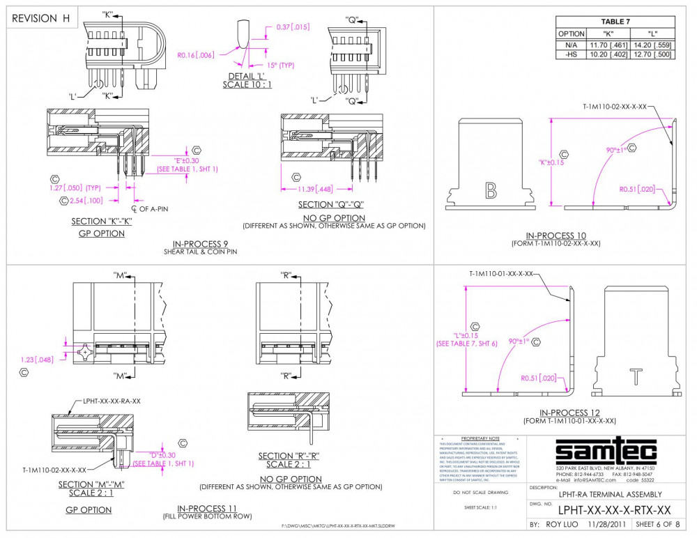 Samtec LPHT drawing page 6