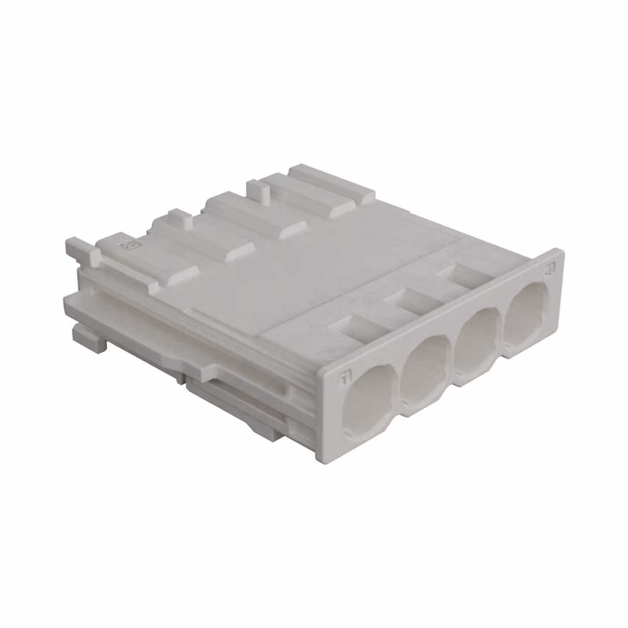 MX-DaSH 6.3/4.8K Terminal Receptacle Cartridge, 3 Circuits, Keying Option B, Natural (White)