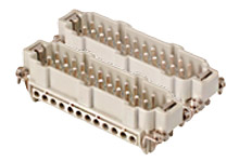 Heavy-Duty Crimp Contact Insert, Male, 24-Pole, 16A, Numbered 25-48, for Crimp Contacts, Size 24B «104x27»