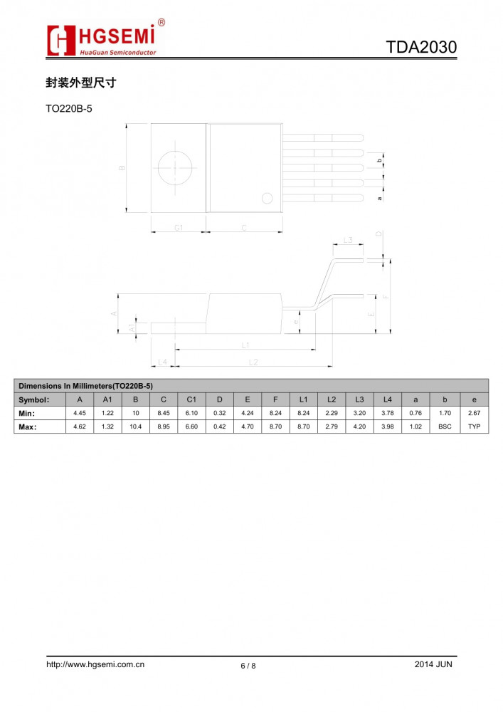TDA2030TB datasheet page 6