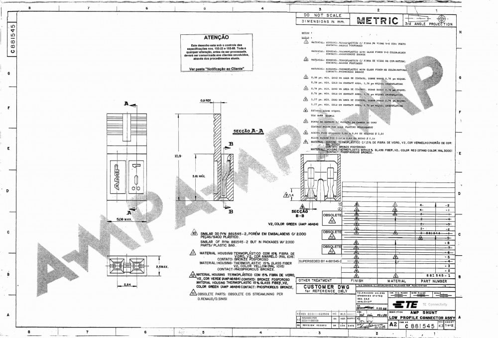 TE Connectivity 881545-2 technical document page 1