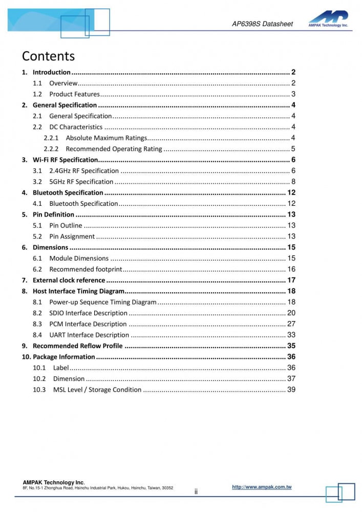 AP6398S datasheet page 4