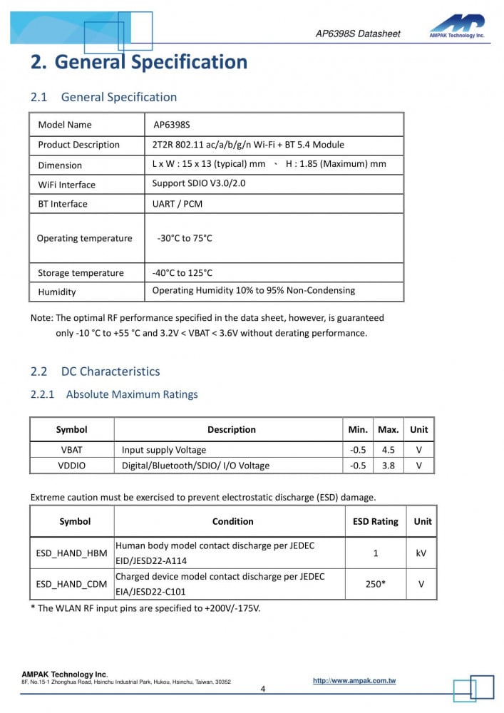 AP6398S datasheet page 7