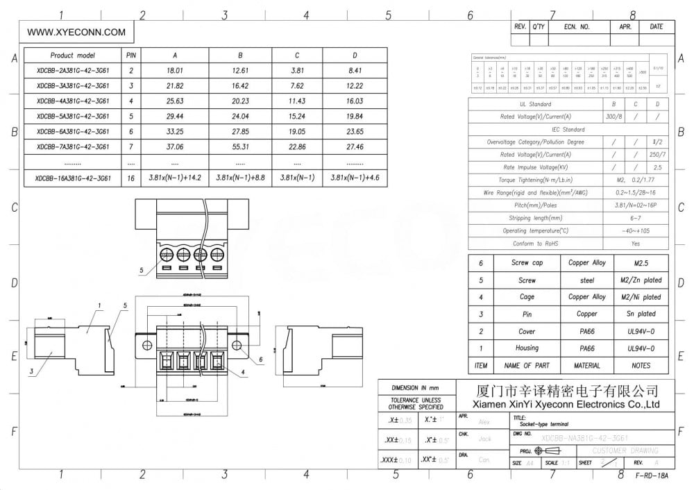 XDCBB-2A381G-42-3G61 technical drawing page 1