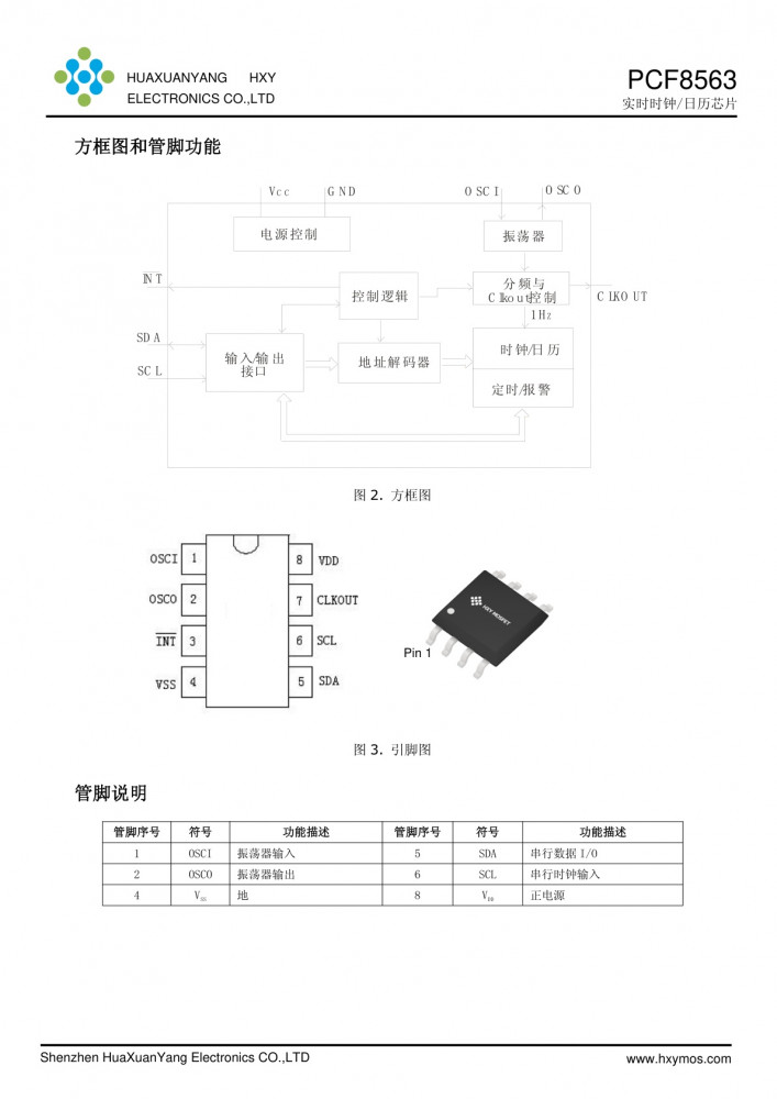 PCF8563-HXY datasheet page 2