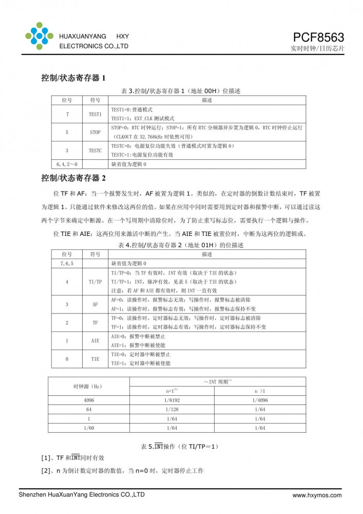 PCF8563-HXY datasheet page 8