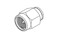 MCRF Plug-to-SMA Plug, Between-Series Adapter, One Piece Per Bag, 50 Ohms