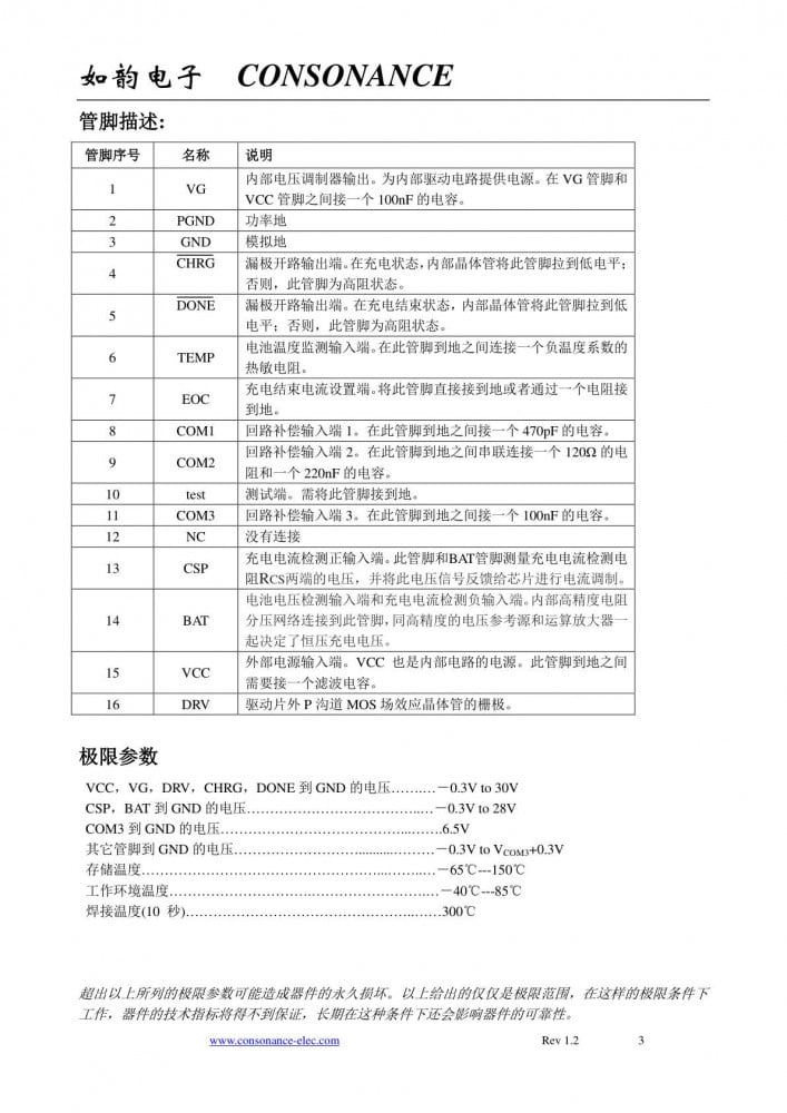 CN3704 datasheet page 3