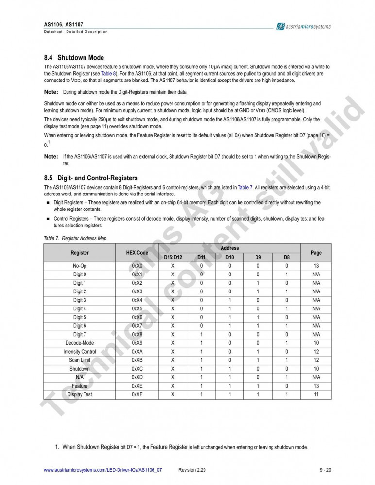 AS1106WE-T datasheet page 10