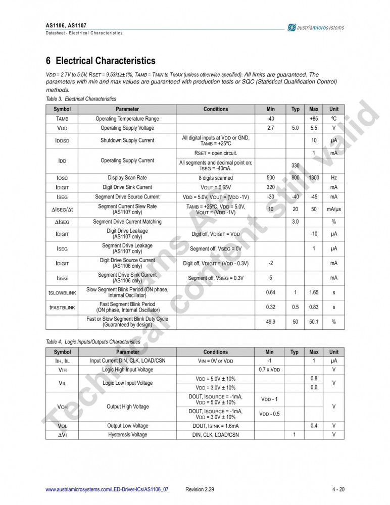 AS1106WE-T datasheet page 5