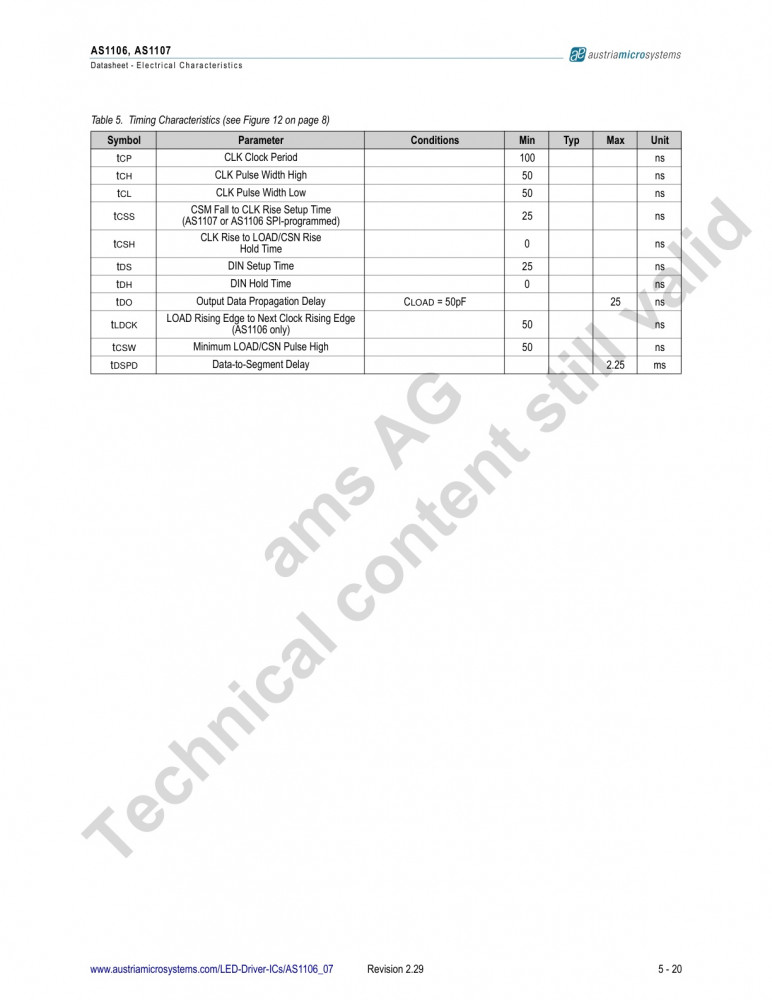 AS1106WE-T datasheet page 6