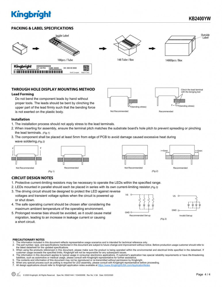 KB2400YW datasheet page 4