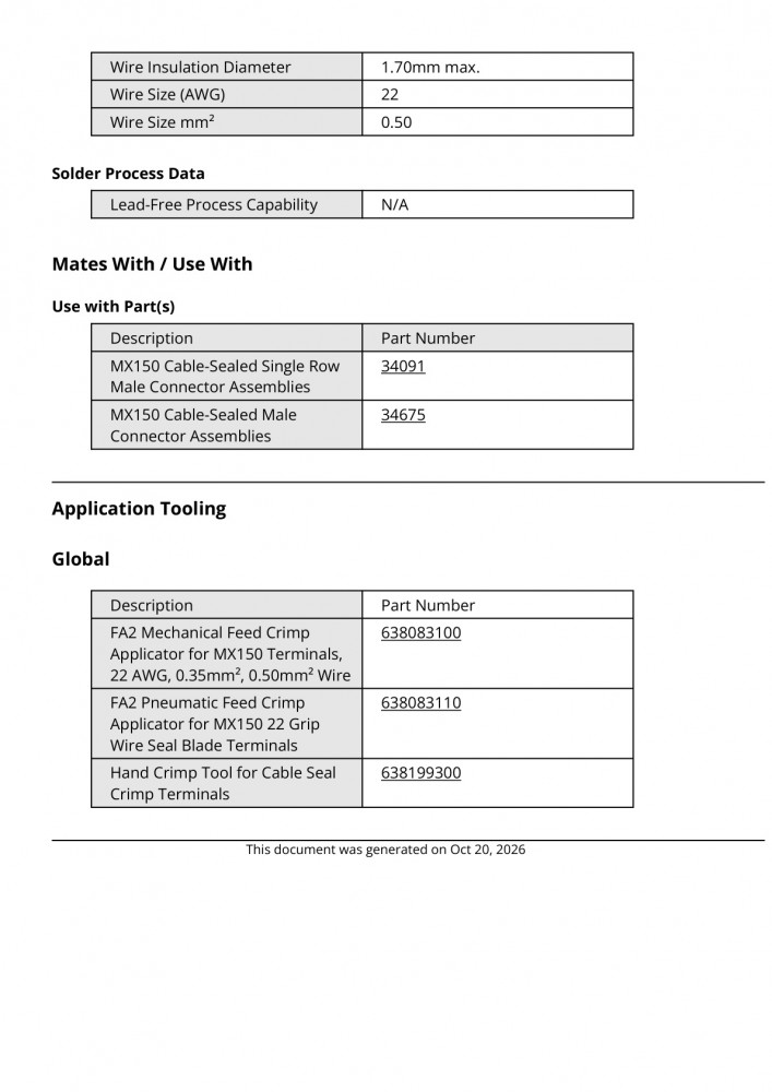 MOLEX 340801106 technical document image, page 3