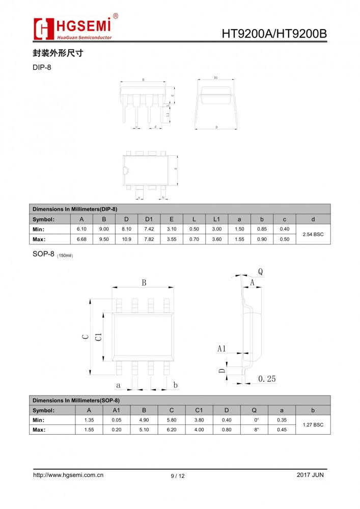 HT9200A technical document page 9
