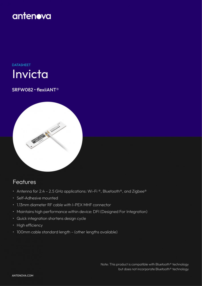 Invicta datasheet page 1