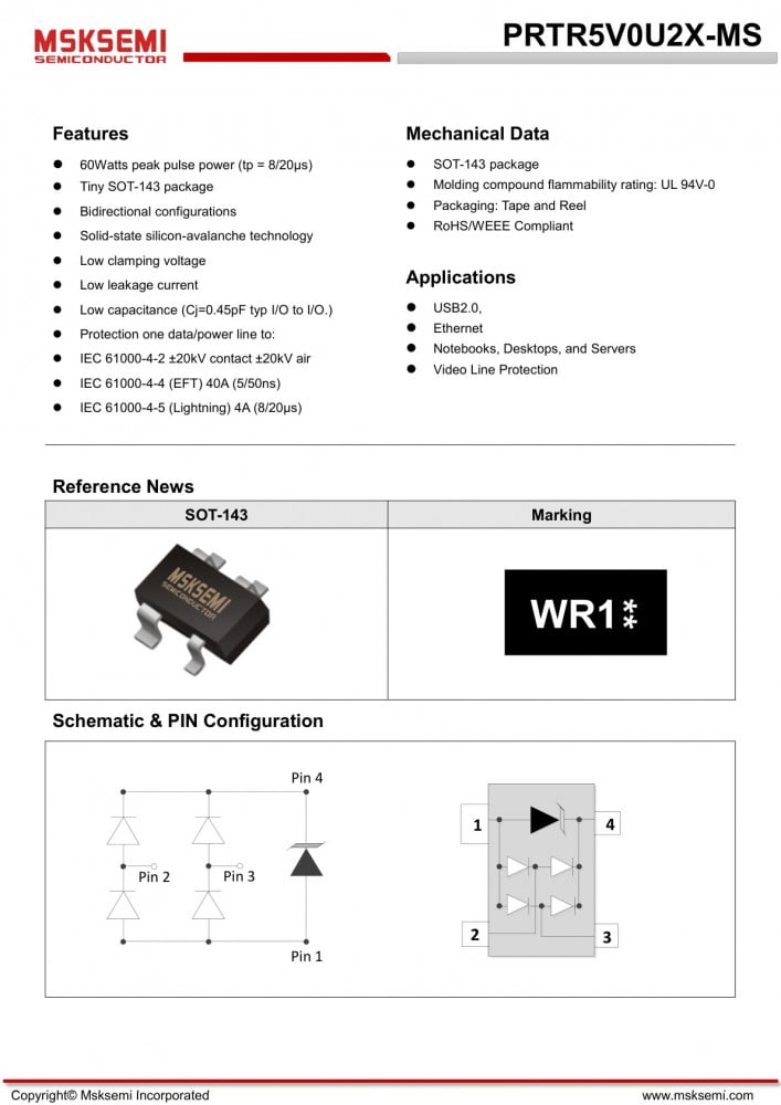 PRTR5V0U2X-MS datasheet page 2