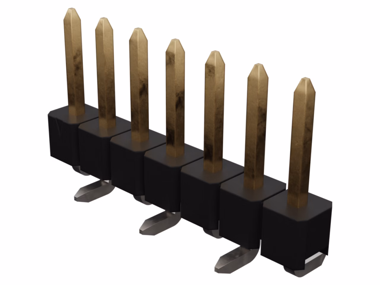 C-Grid / SL Header, Surface Mount, Breakaway, Vertical, 7 Circuits, 0.38µm Gold (Au) Plating, Tube Packaging without Cap, Lead-Free for sale