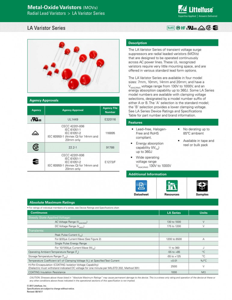 V480LA80BP datasheet page 1