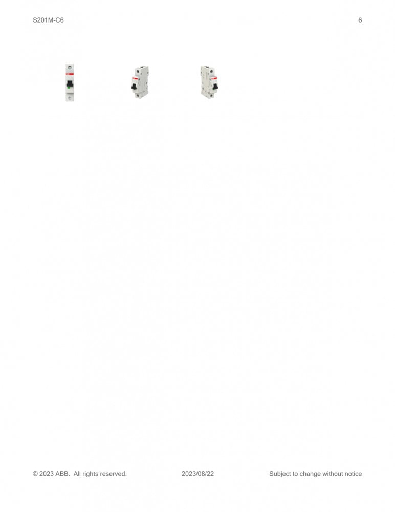 ABB S201M-C6 technical document page 6