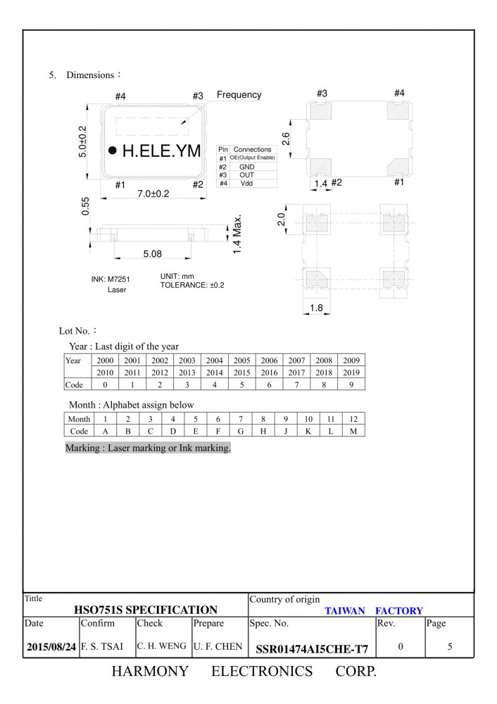 SSR01474AI5CHE-T7 specification page 5