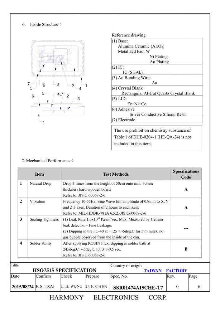 SSR01474AI5CHE-T7 specification page 6