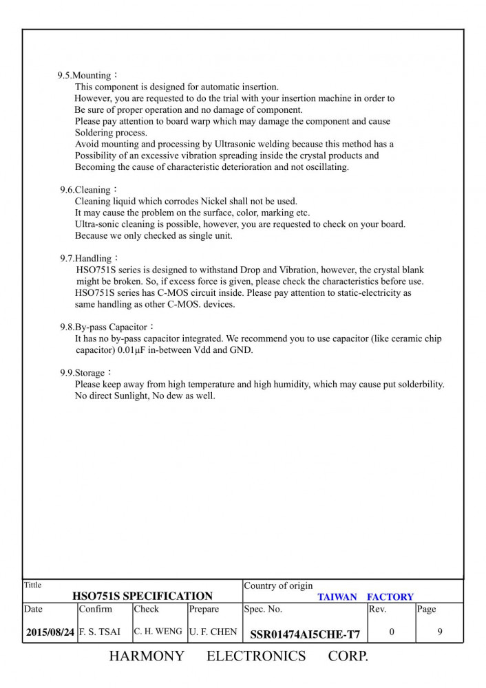 SSR01474AI5CHE-T7 specification page 9