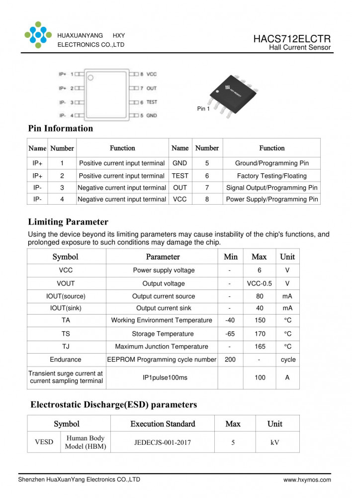 HACS712ELCTR datasheet page 3
