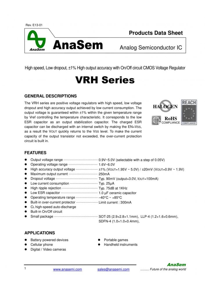 VRH series datasheet page 2