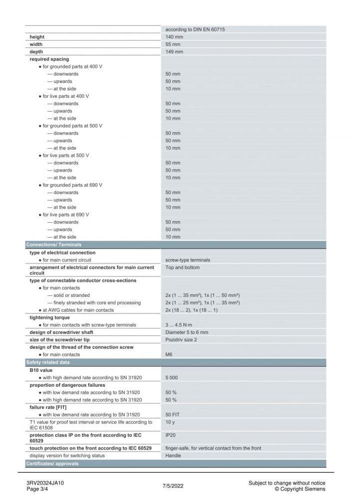 3RV20324JA10 technical document page 3