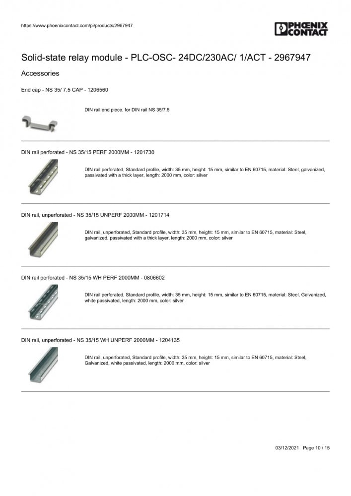 Phoenix Contact 2967947 technical document page 10