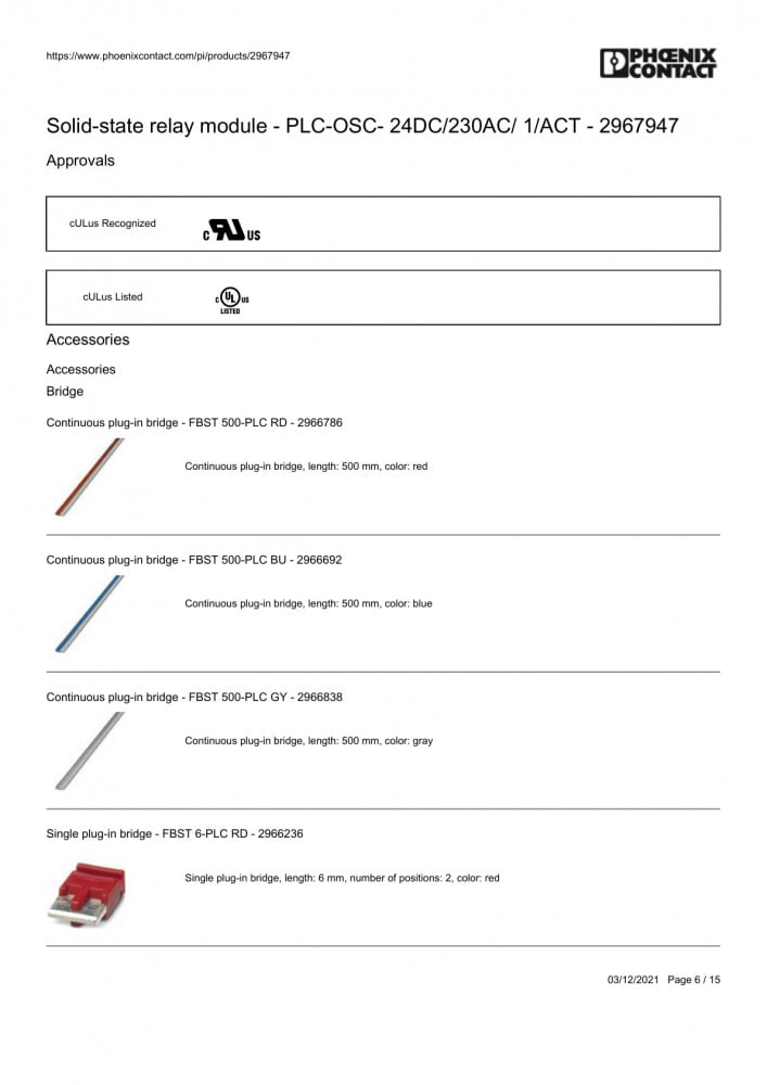 Phoenix Contact 2967947 technical document page 6