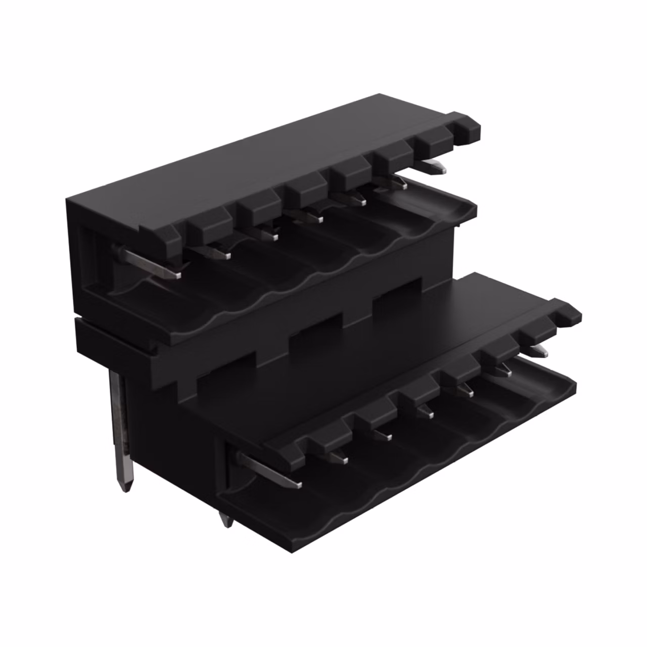 5.00mm Pitch Eurostyle Horizontal Dual Level PCB Header, Open Ends, 14 Circuits for sale