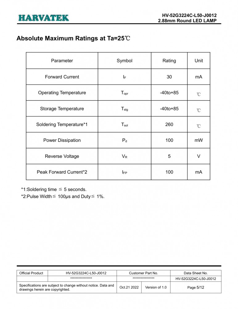HV-52G3224C-L50-J0012 datasheet page 5