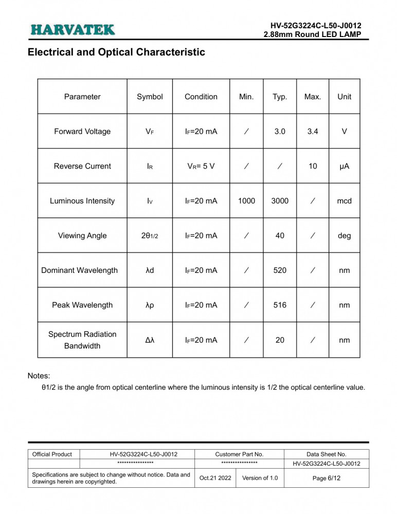 HV-52G3224C-L50-J0012 datasheet page 6