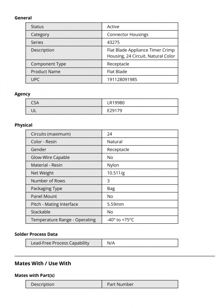 MOLEX 432751024 technical document image 2