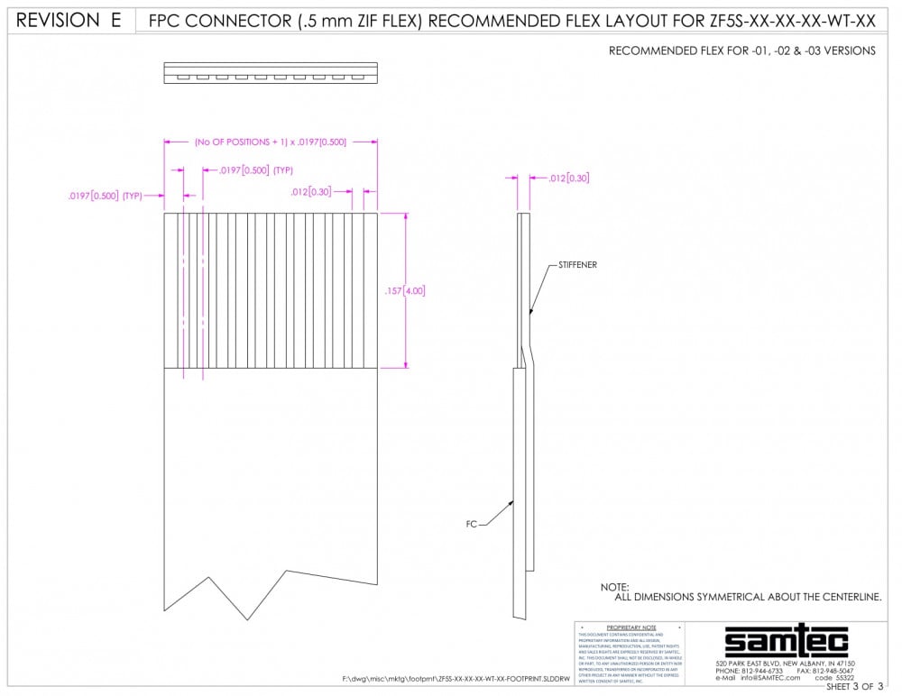 ZF5S recommended flex reference drawing