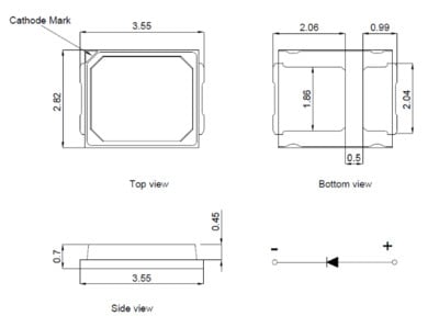 Bridgelux BXEN-40E-13H-9B-00-0-0 LED White Lighting Chip
