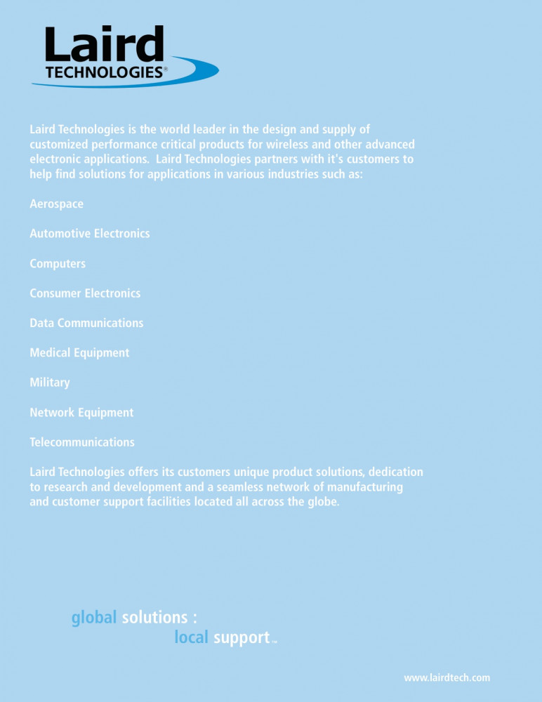 Laird ferrite EMI cable core catalog page 2