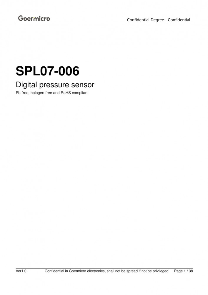 SPL07-006 datasheet page 1