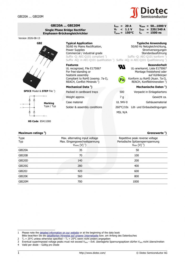 GBI20B technical document page 1