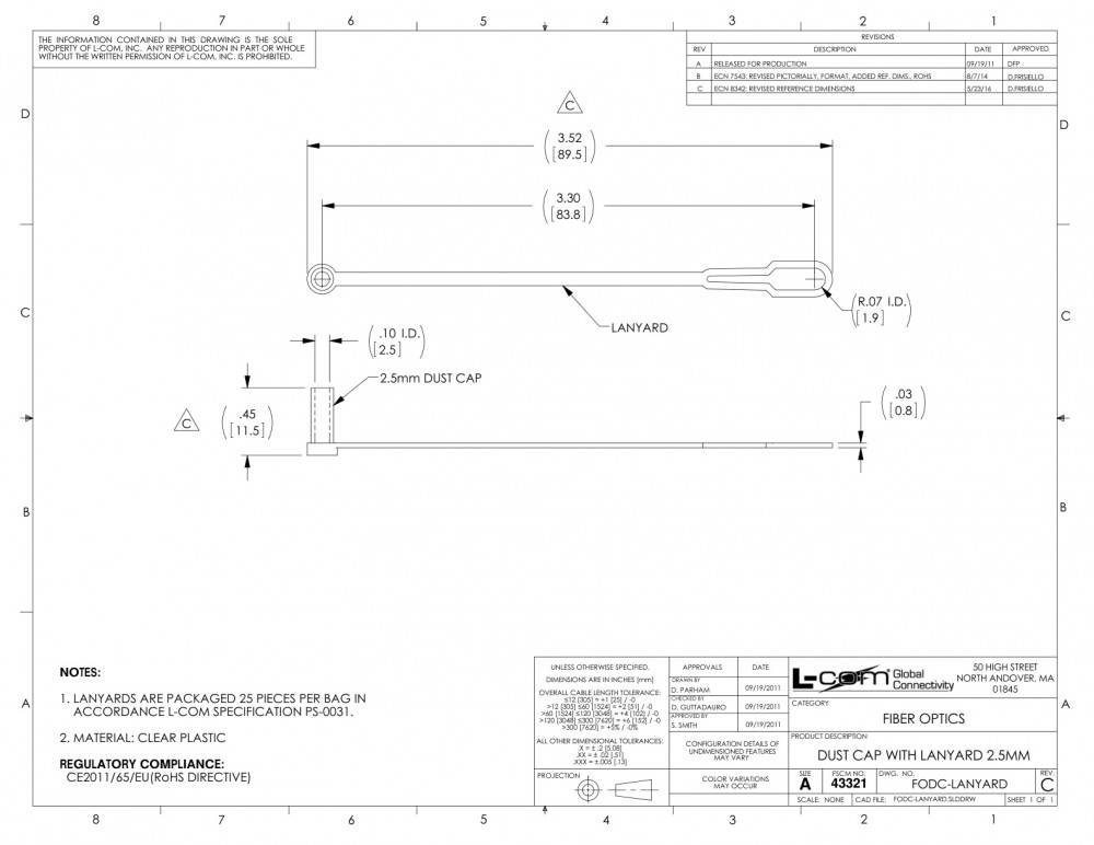 FODC-LANYARD technical drawing preview