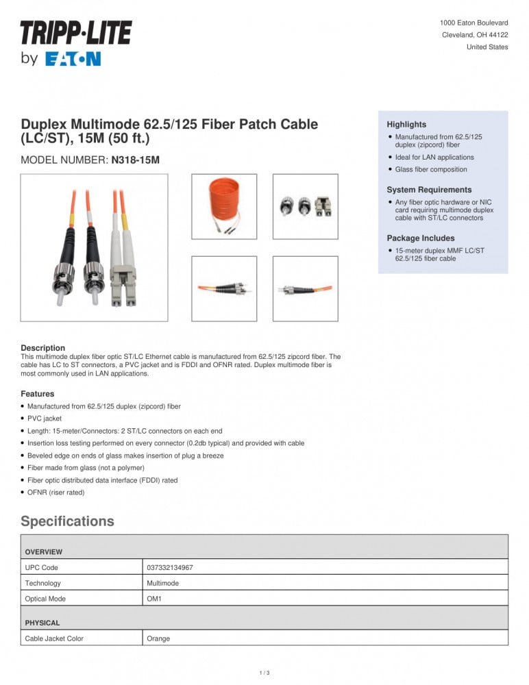 N318-15M technical document page 1
