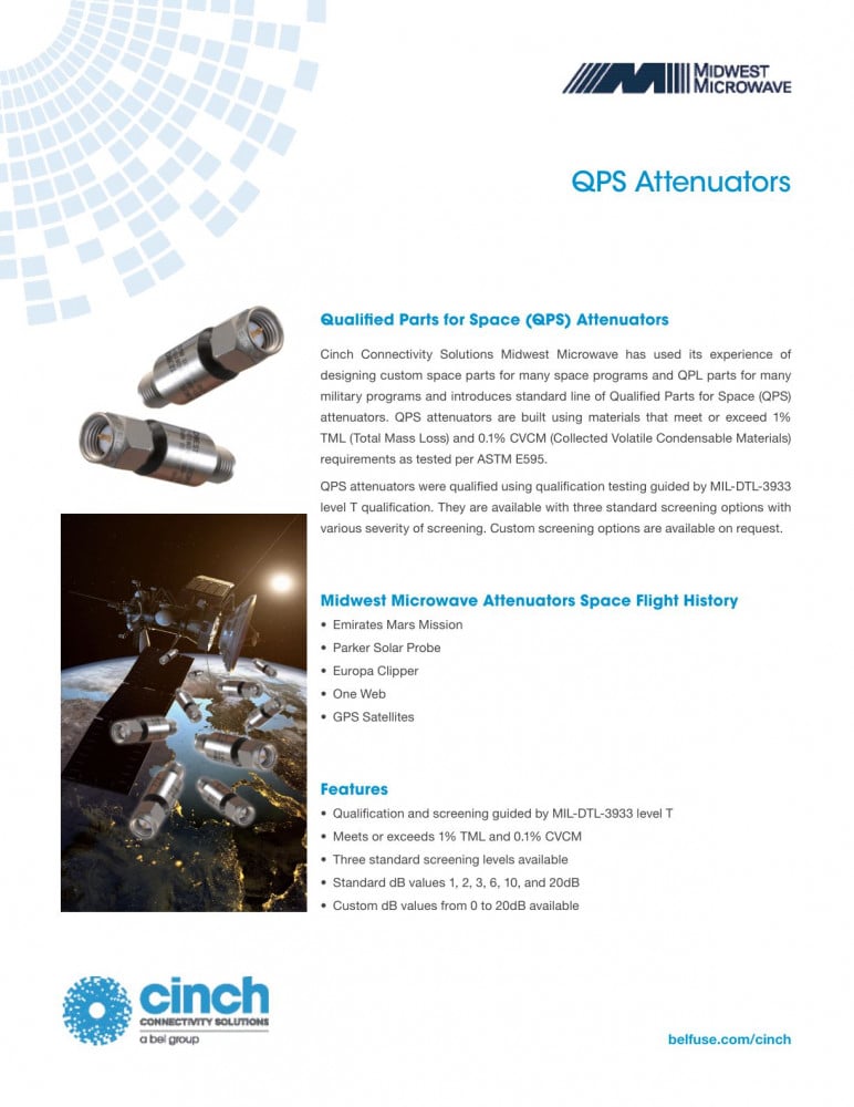 CINCH QPS attenuator document page 1