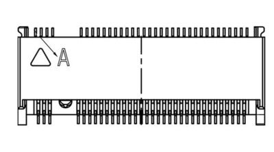 ADAM TECH M2-A1-67-R-SMT-3.10-KB-T/R Edgeboard Connector