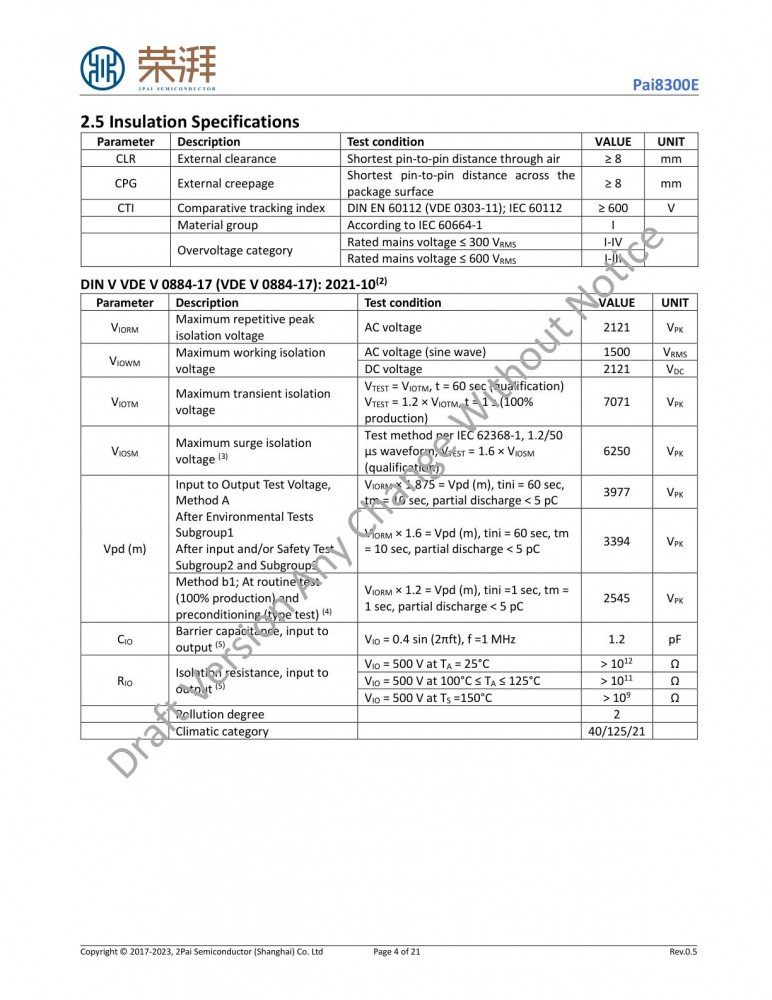 Pai8300E-W5R datasheet page 4