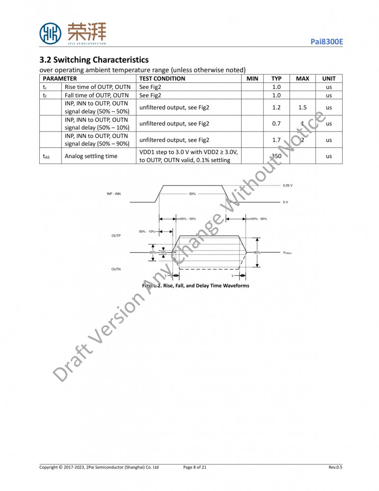 Pai8300E-W5R datasheet page 8
