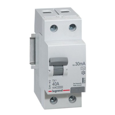 RCCB TX³ - 2P 230V~ 40A AC type - 30mA sensitivity - DIN rail 2-module width - Does not accept auxiliaries for sale