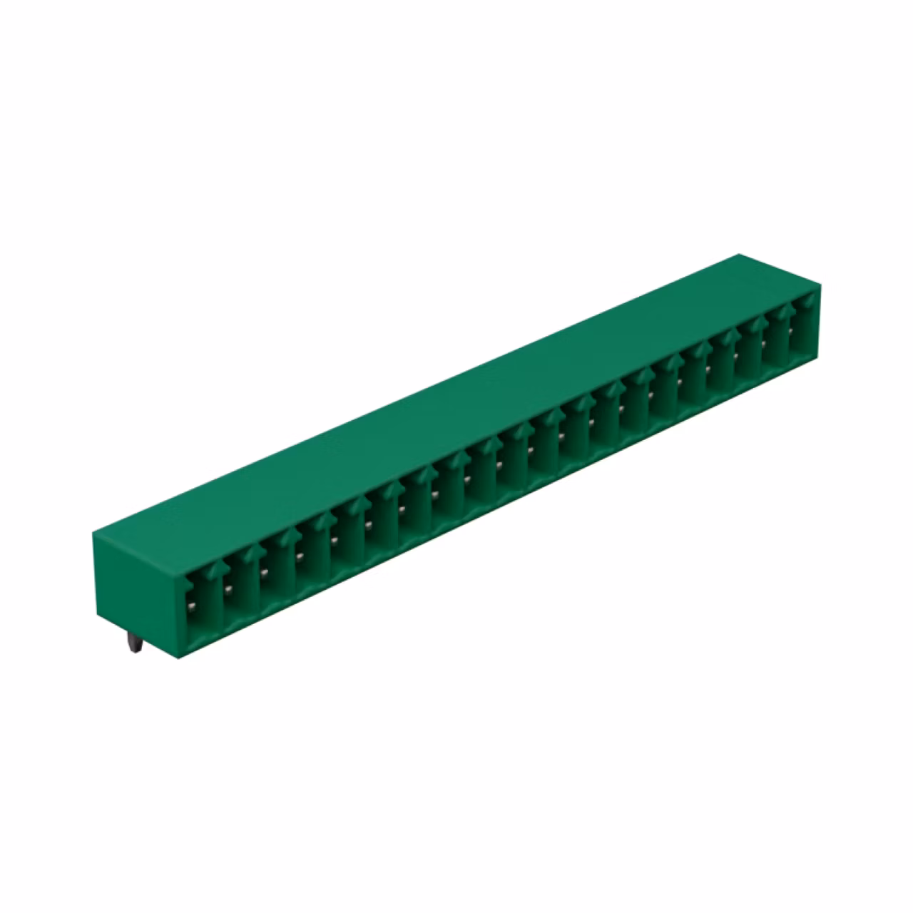 3.50mm Pitch Eurostyle Right-Angle PCB Header, Green Housing, 20 Circuits for sale