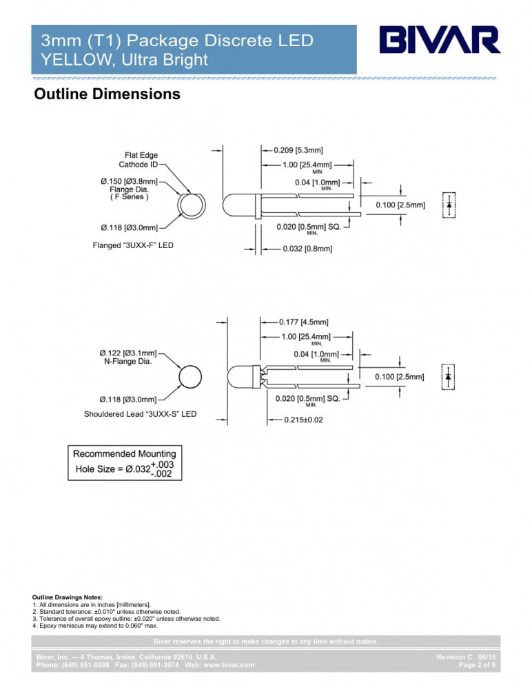BIVAR 3UYC datasheet page 2