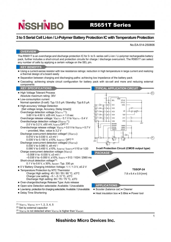 R5651T datasheet page 1